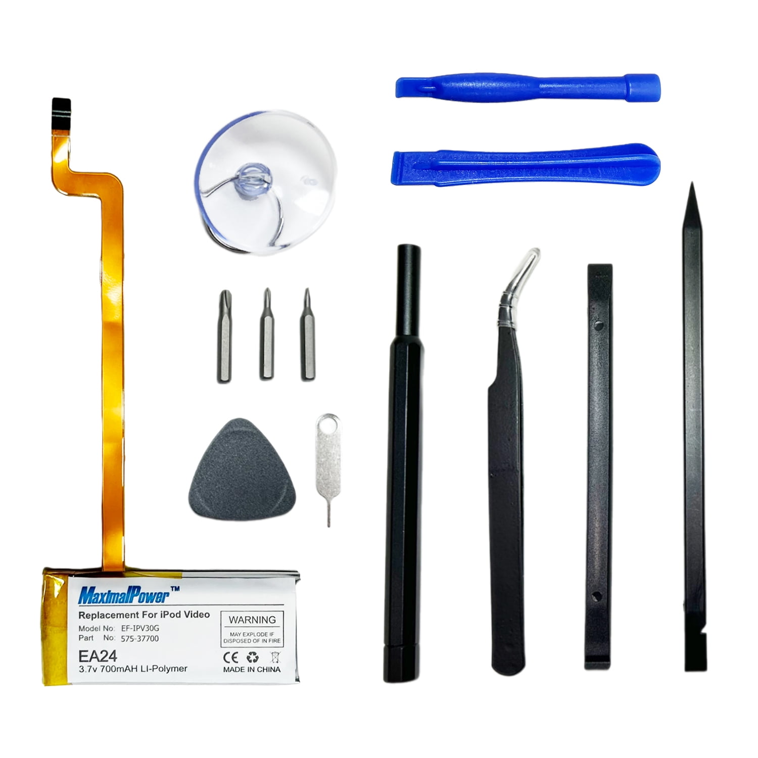 MaximalPower Replacement Battery for Pod Video 30 GB with Tool Set ...