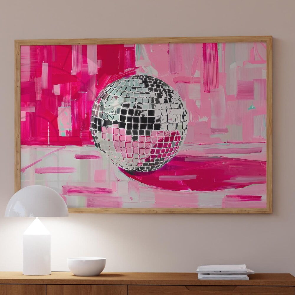 Maximalist Art, Disco Ball Poster, Bar Cart Print, Kitchen Wall Decor ...