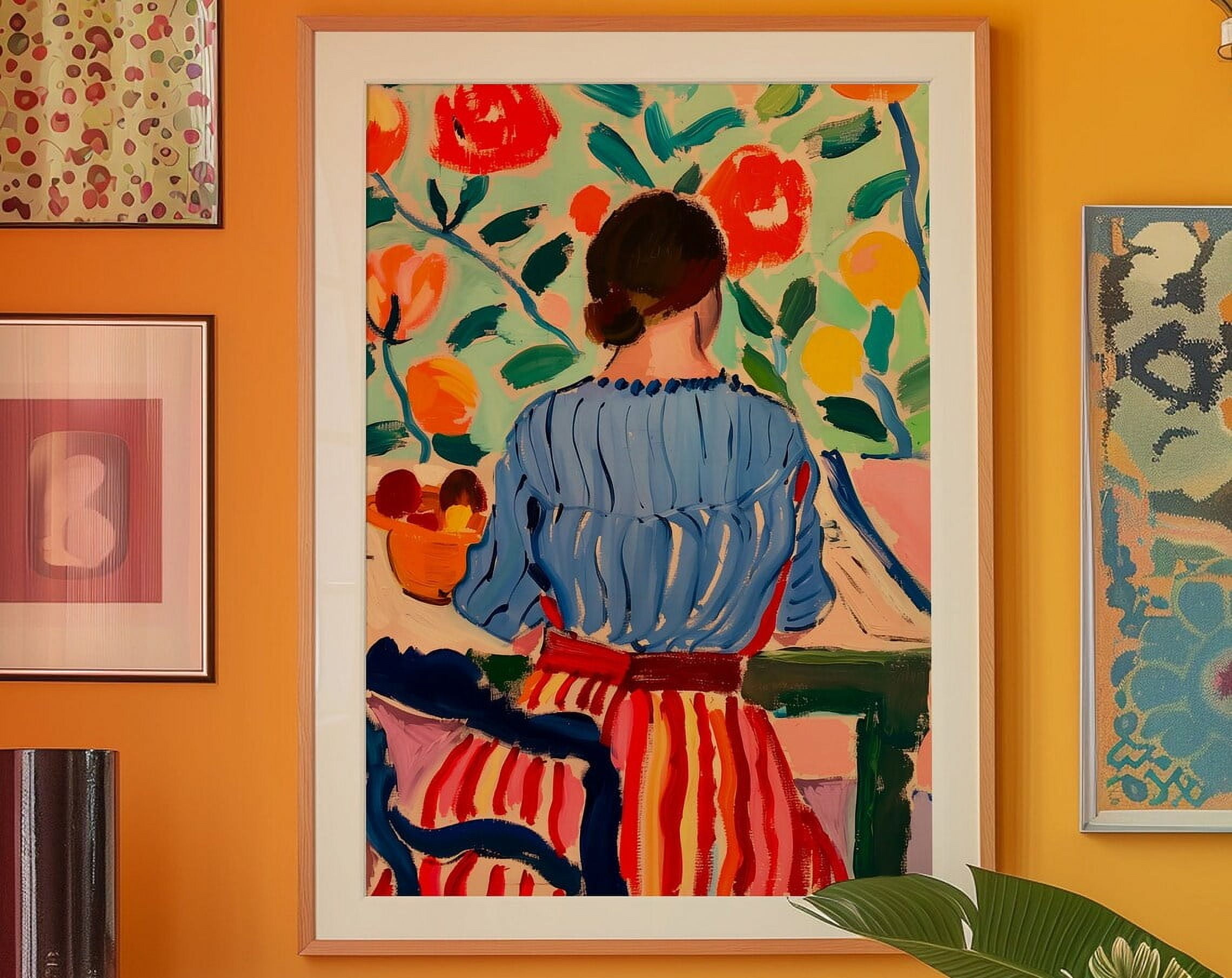 Maximalist Art, Red Wall Art, Trendy Woman Poster, Dopamine Decor ...