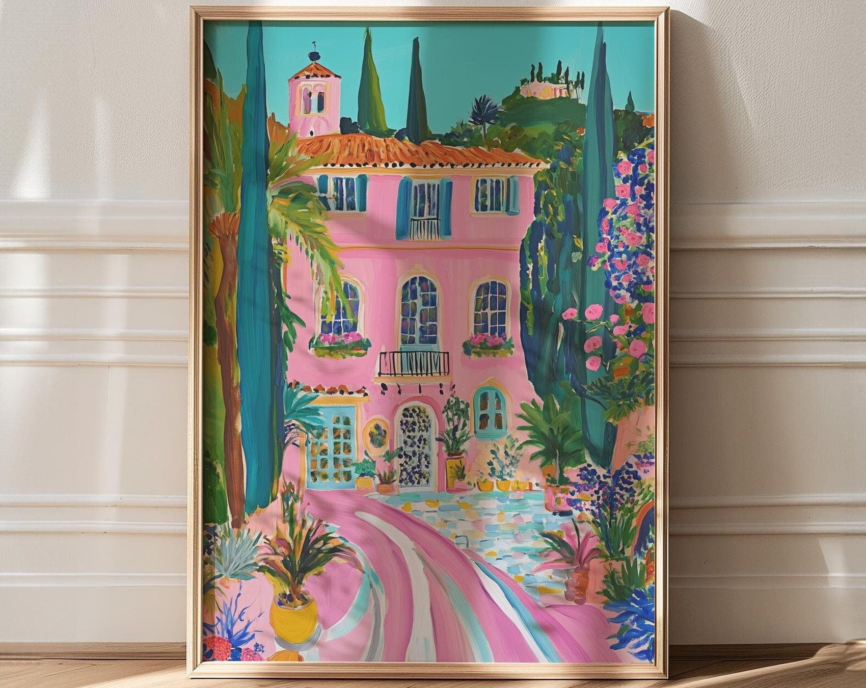 Maximalist Decor, Abstract Landscape Wall Art, Scenery Art Print ...