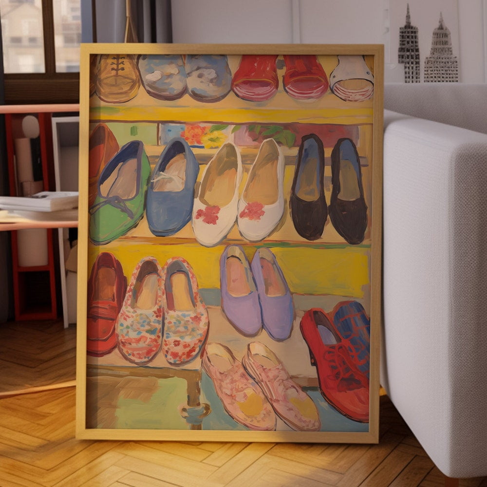 Maximalist Decor, Art Print, Eclectic Poster, Colorful Decor, Shoes ...