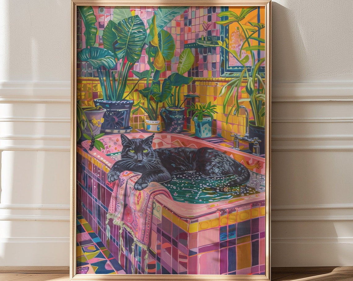 Maximalist Decor, Eclectic Wall Art, Cat Bedroom Decor, Wall Art Prints ...