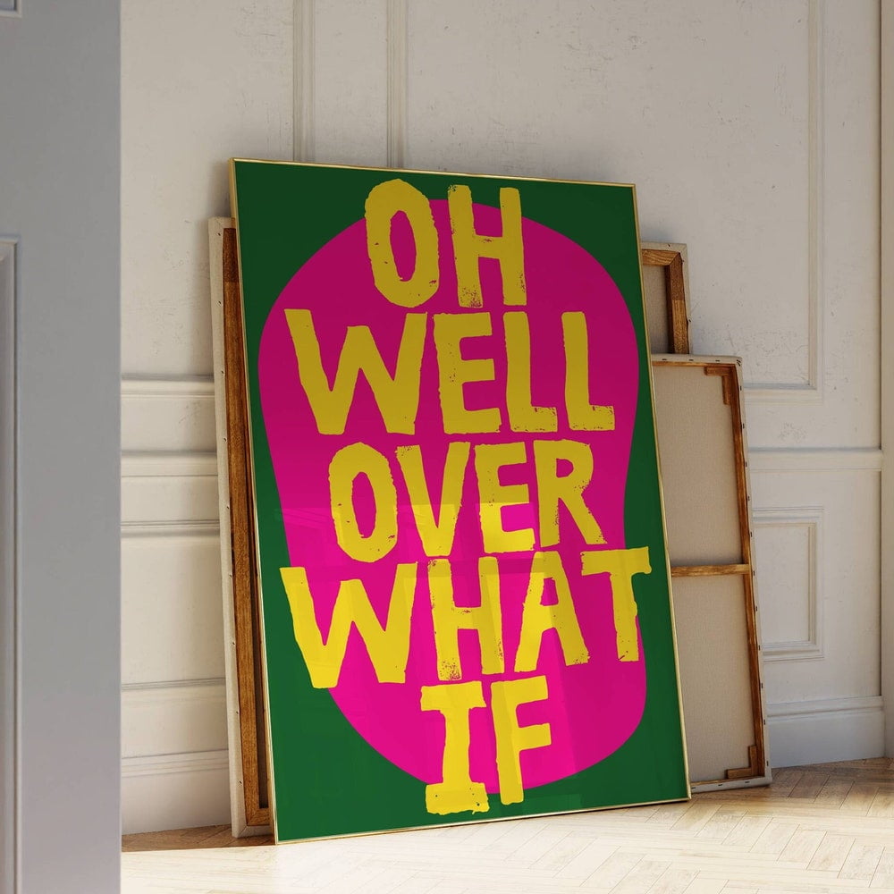 Maximalist Poster, Typography Print, Trendy, Vivid Green Pink Modern ...