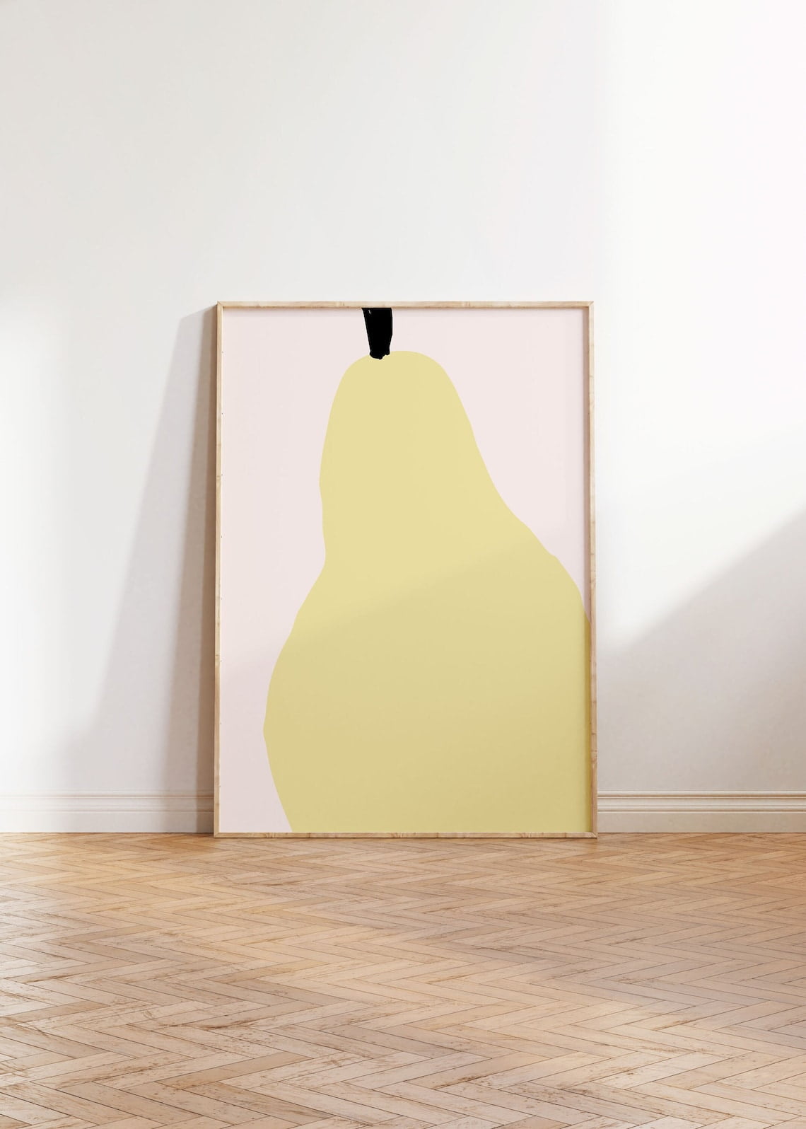Maximalist Retro Colourful Abstract Pear Fruit Kitchen Wall Art In ...