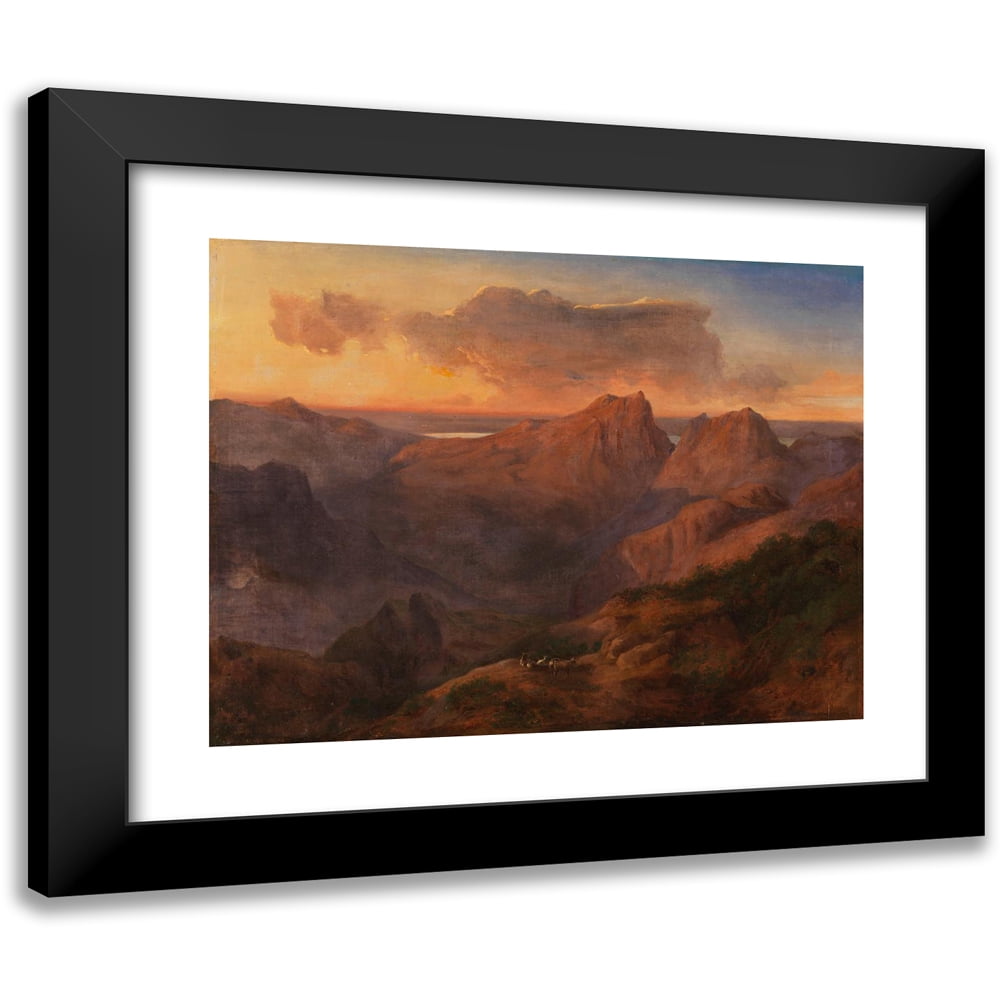 Maximilian Haushofer 24x20 Black Modern Framed Museum Art Print Titled ...