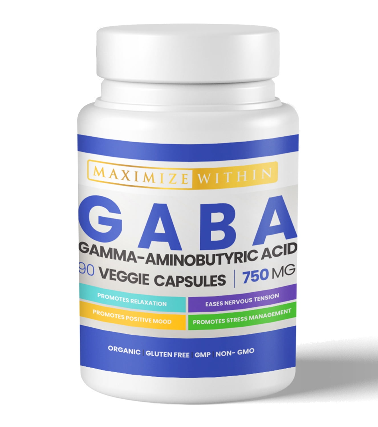 Maximize Within GABA (Gamma-Aminobutyric Acid) 750mg 60 Count - Walmart.com