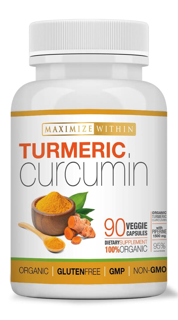 Maximize Within Turmeric Curcumin with Piperine 1500mg, 90 Count ...