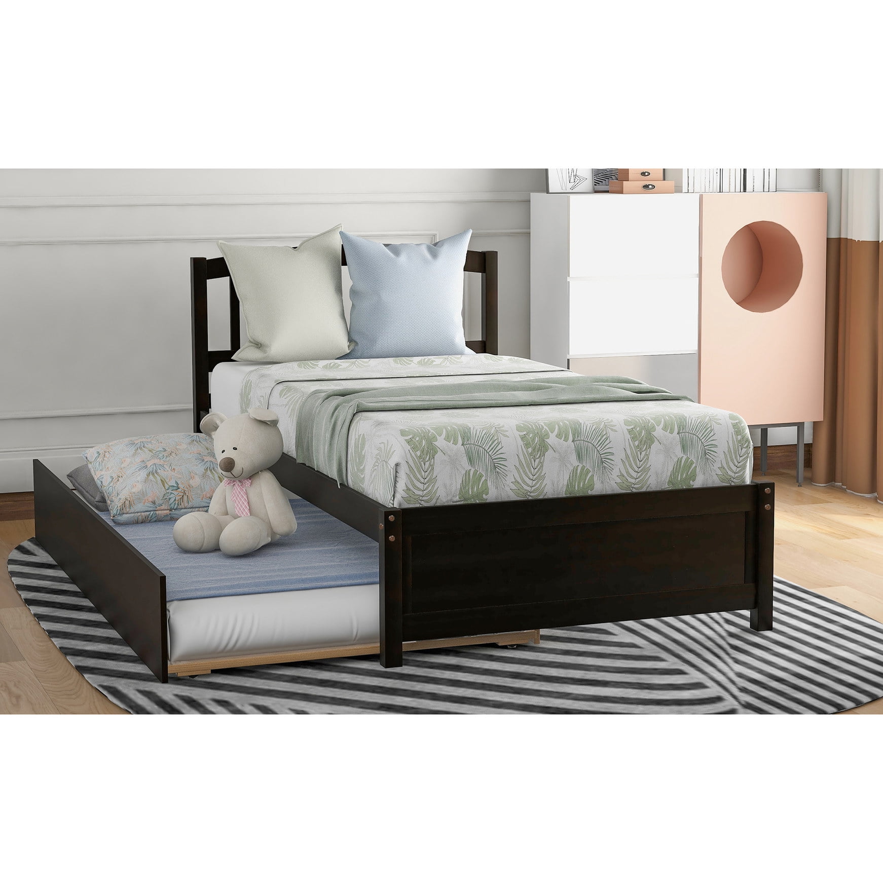 Maximized Bedroom Space - Twin Platform Bed with Hidden Trundle ...