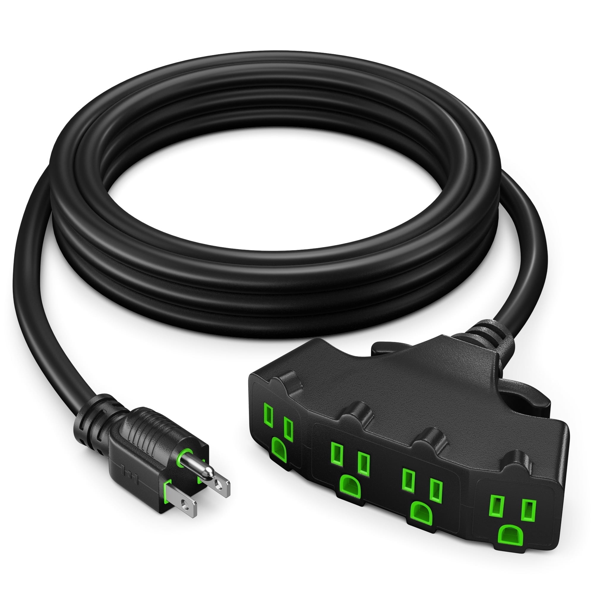 Maximm 10/3 SJTW Extension Cord 6 Feet, 10AWG Black, ETL Listed, 3 ...