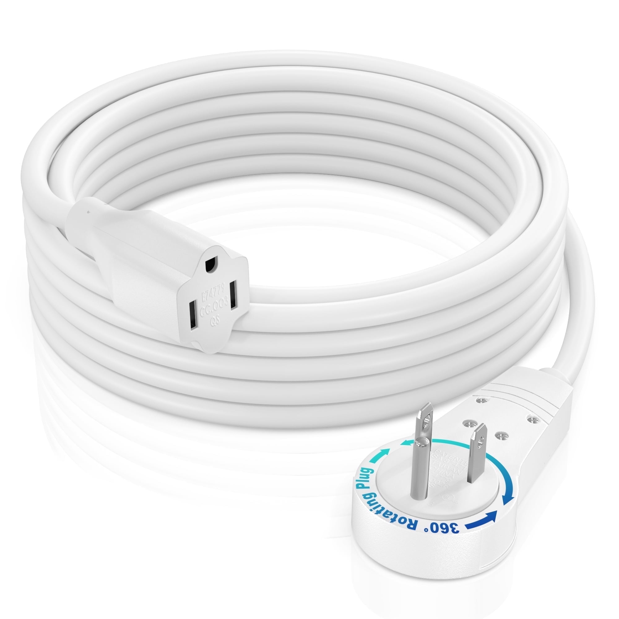 Maximm 10 ft. 16/3 Extension Cord 360 Rotating Plug 1-Outlet 13A, 1625 ...