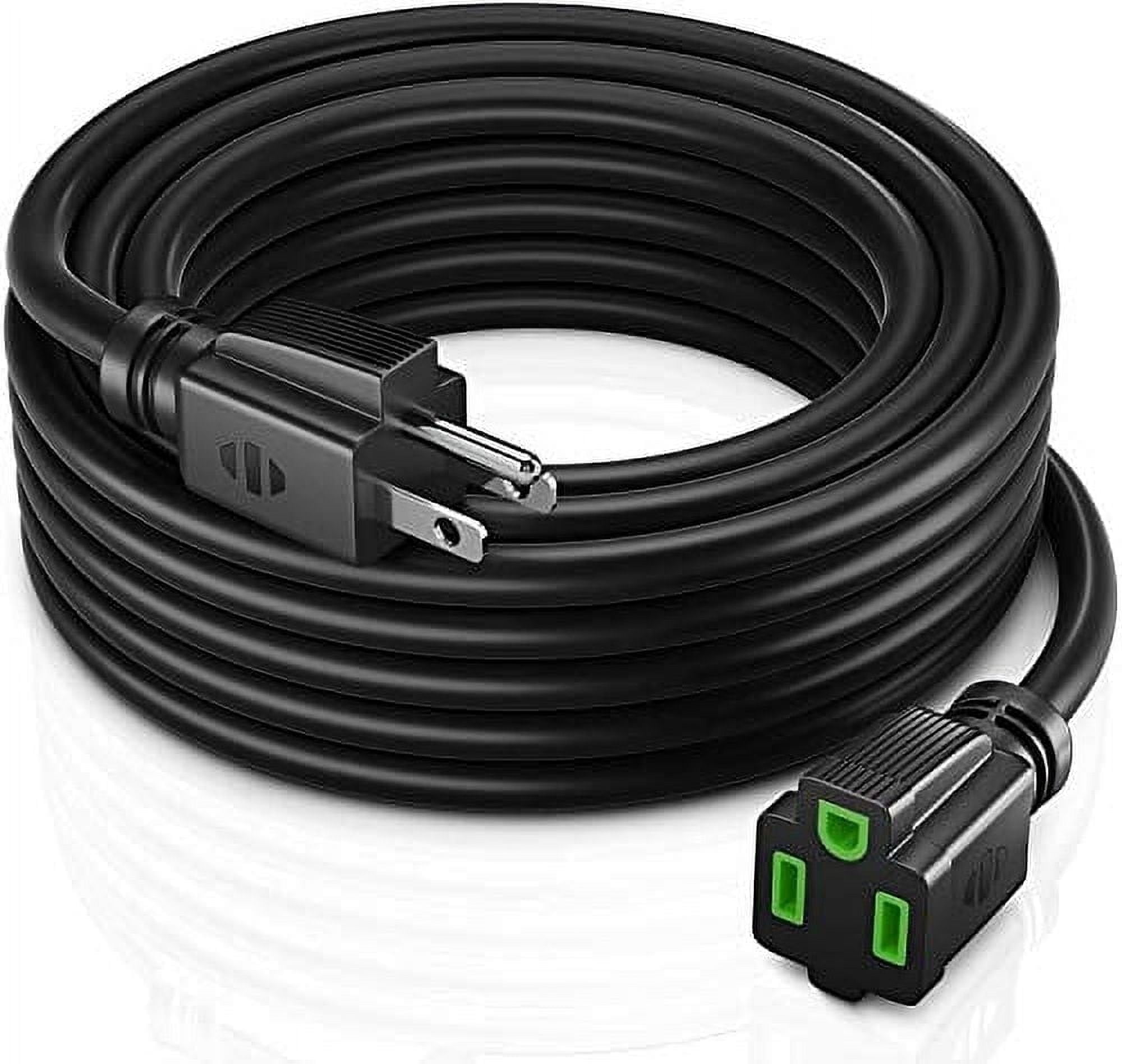 Maximm 15 ft Black Heavy Duty Extension Cord - Walmart.com