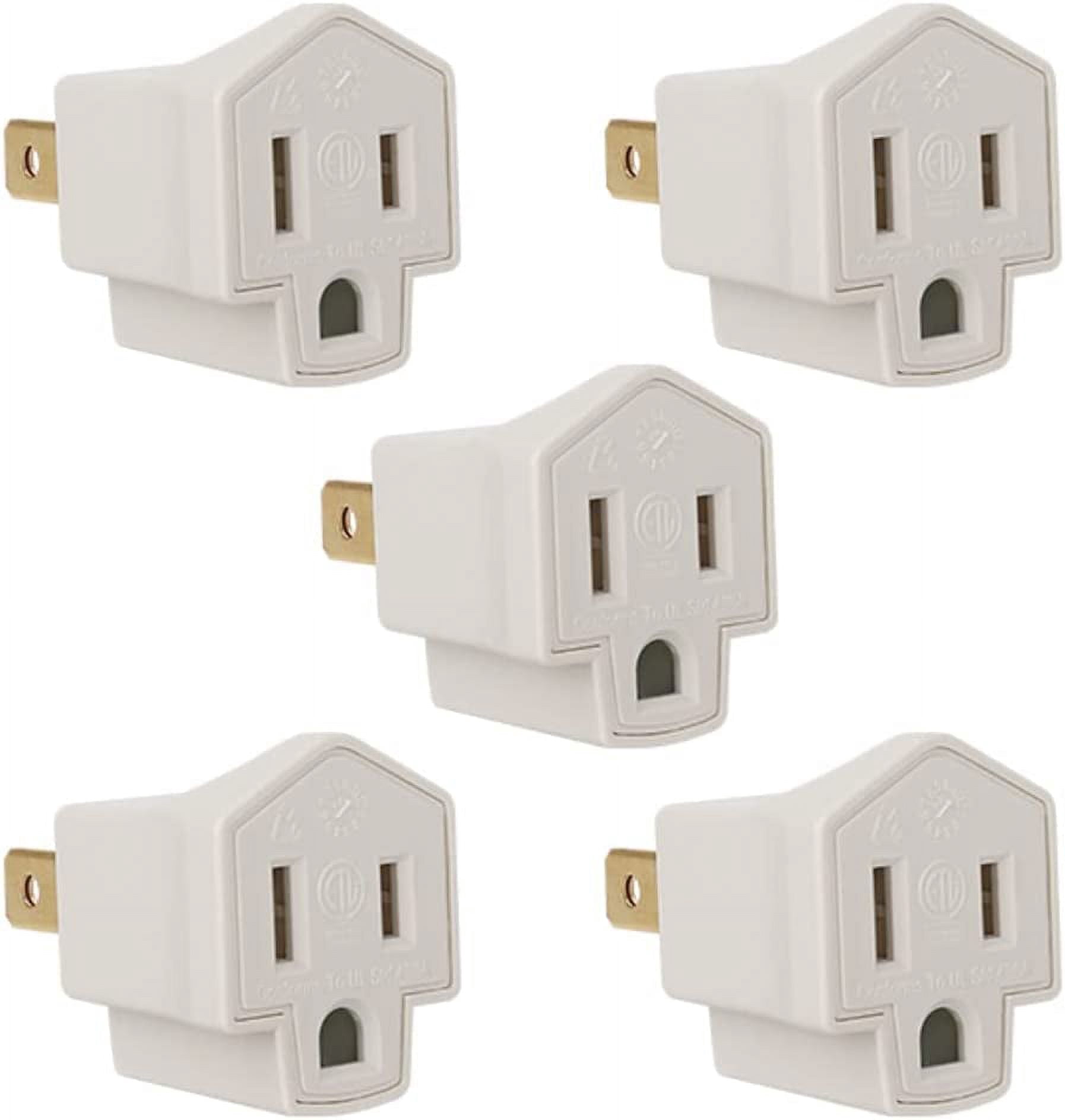 Maximm 2 Prong to 3 Prong Adapter, Ground Lifter Plug and Outlet ...