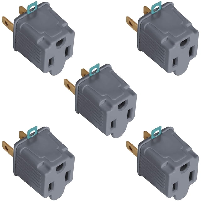 Maximm 3 Prong Plug Adapter to 2 Prong Power Plug, Grounding Adapter 3 ...