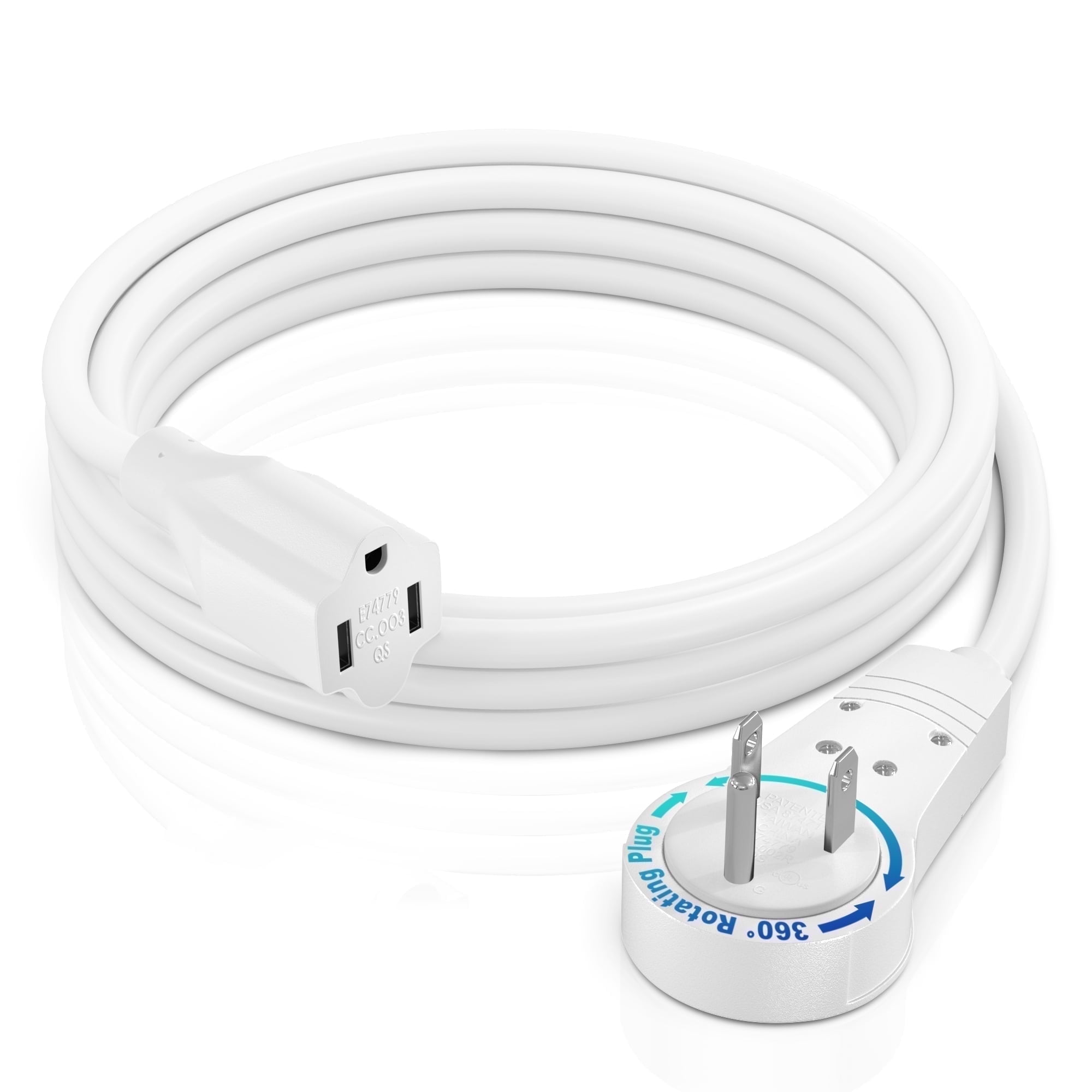 Maximm, Extension Cord, 6 ft. 16/3, 360¬∞ Rotating Plug - Walmart.com
