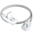 Maximm Cable 1ft 360° Rotating Flat Plug Extension Cord/Wire, 16 AWG ...