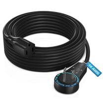 Maximm Extension Cord 10 Feet 360° Rotating Flat Plug, 3-Prong Grounded ...