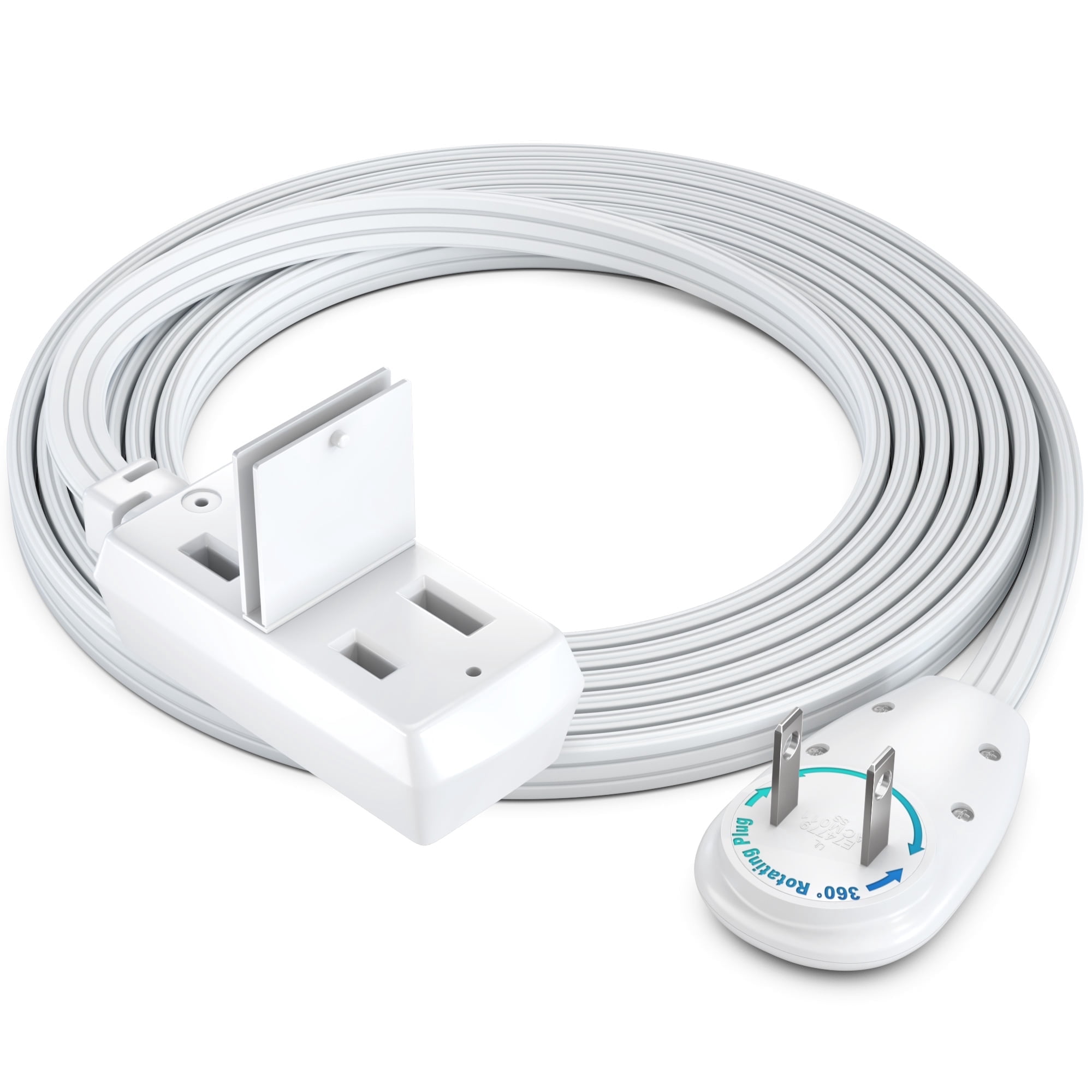 Maximm, UL Certified Extension Cord, 6ft 360¬∞ Rotating Flat Plug, 3 ...