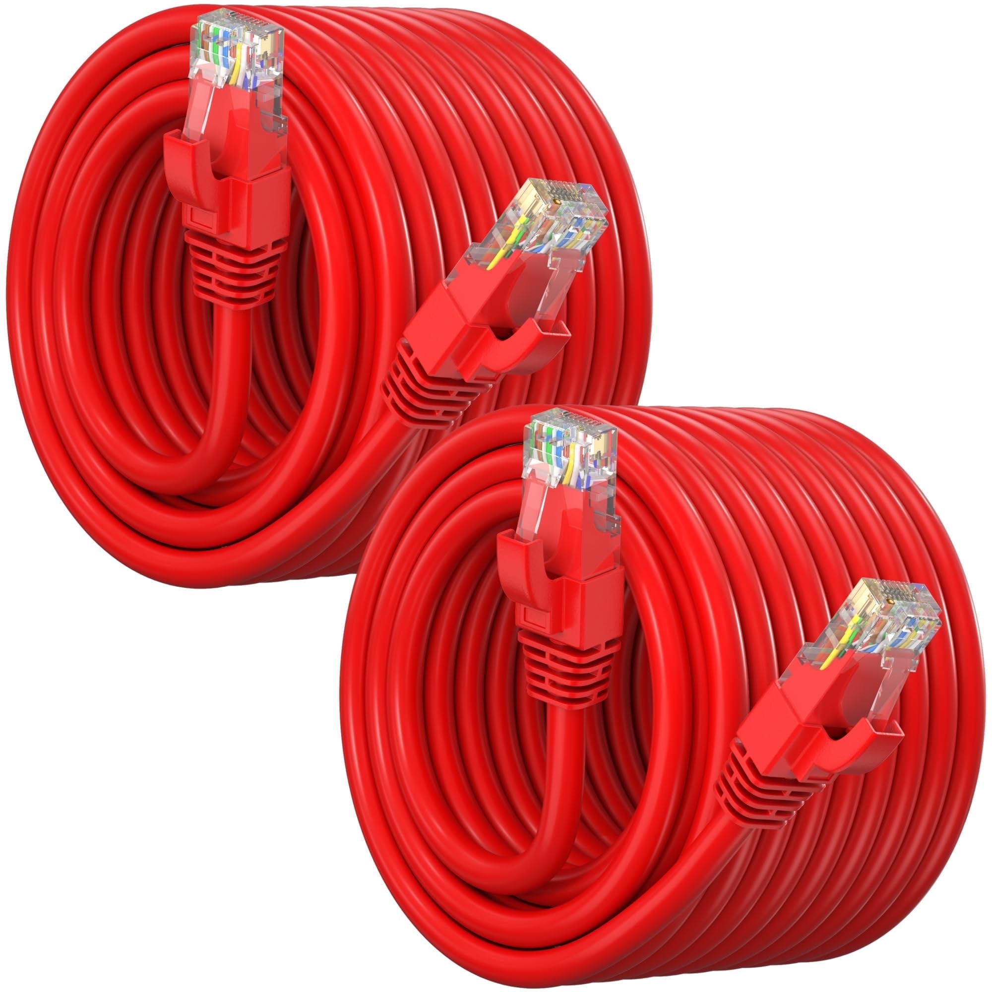Maximm Cat6 Ethernet Cable 2-Pack 100 ft – CCA LAN Network Patch Cords ...