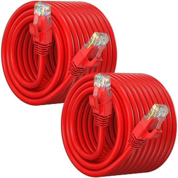 Maximm Cat 6 Ethernet Cable 100 ft (2-Pack) - High-Speed LAN Cable ...