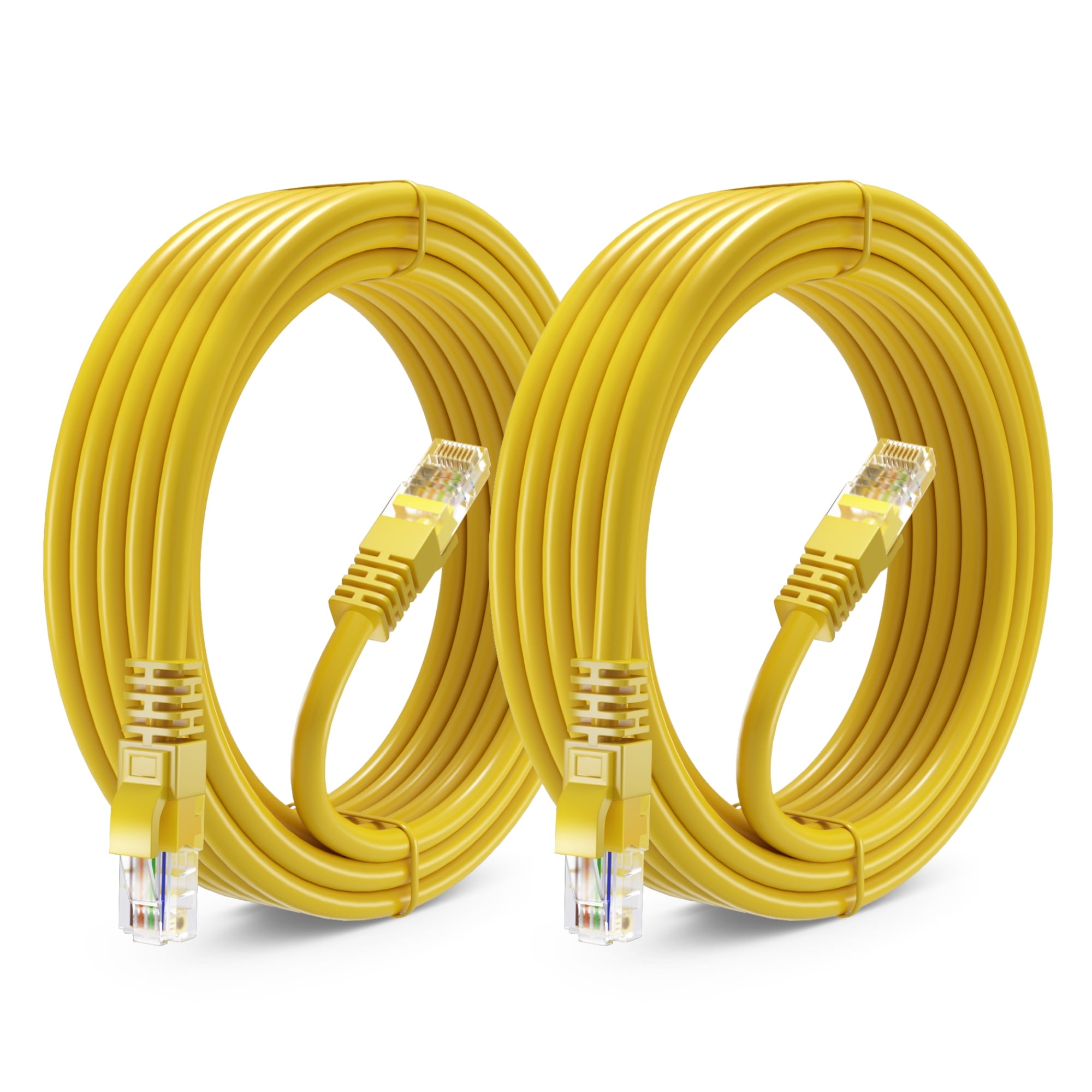 Maximm Cat 6 Ethernet Cable 15 ft (2-Pack) - High-Speed LAN Cable ...