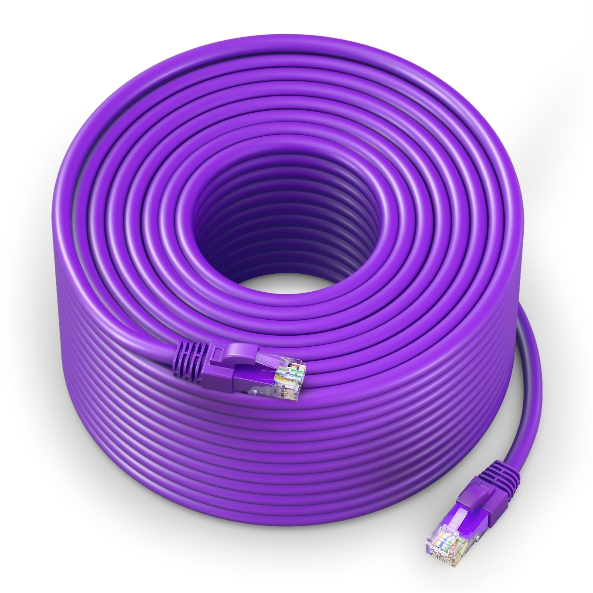 Maximm Cat6 Ethernet Patch Cable, 300 Feet Purple, High Speed LAN Cable ...