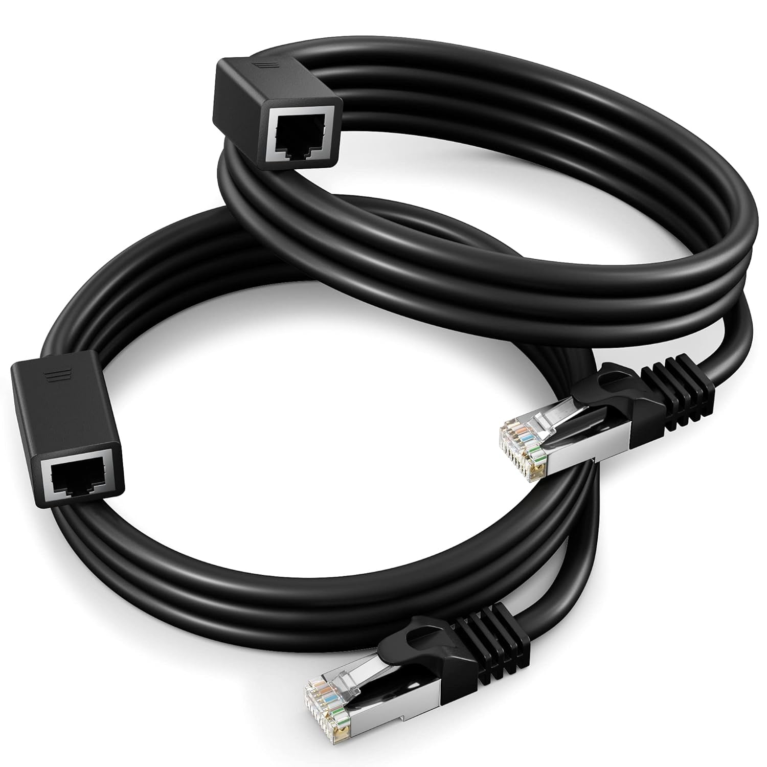 Maximm Cat6 Male to Female Ethernet Extension Cord, 3 Feet (0.9 Meters ...
