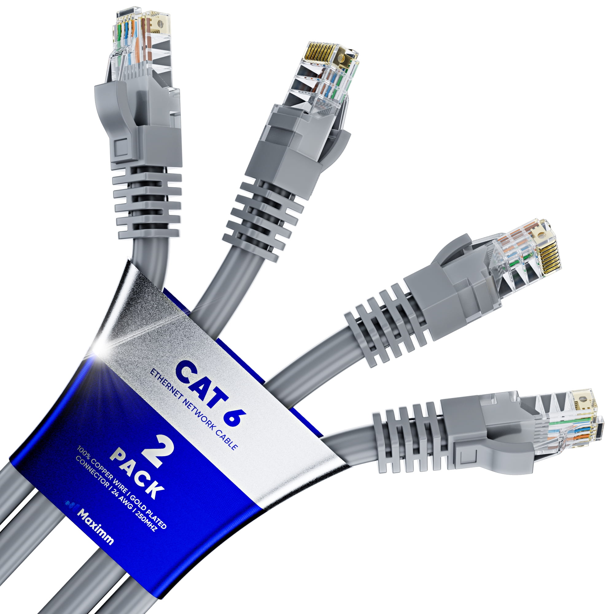 Maximm Ethernet Cable 15ft Cat 6 Pure Copper, UL Listed, LAN UTP Cat6 ...