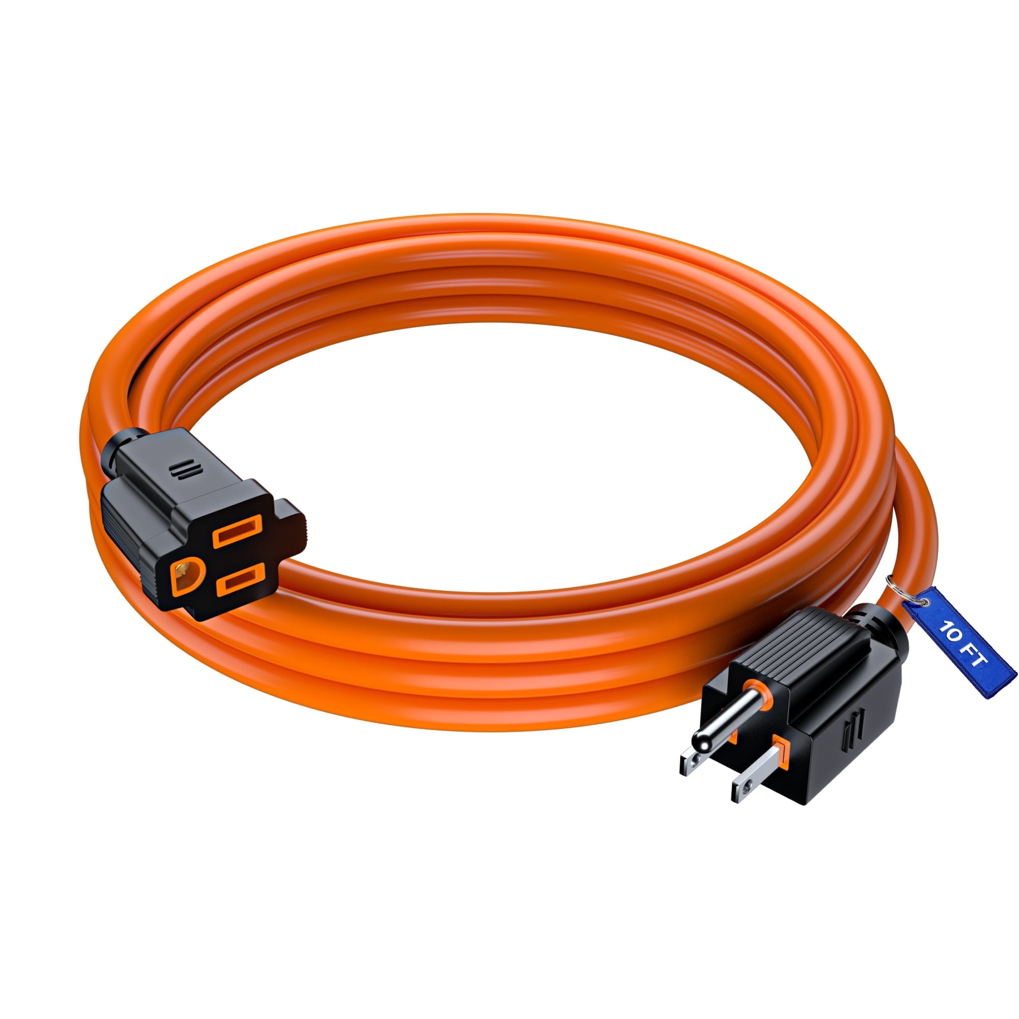 Maximm Extension Cord 10 Ft Orange Power Cords Indoor 16 Gauge Wire ...