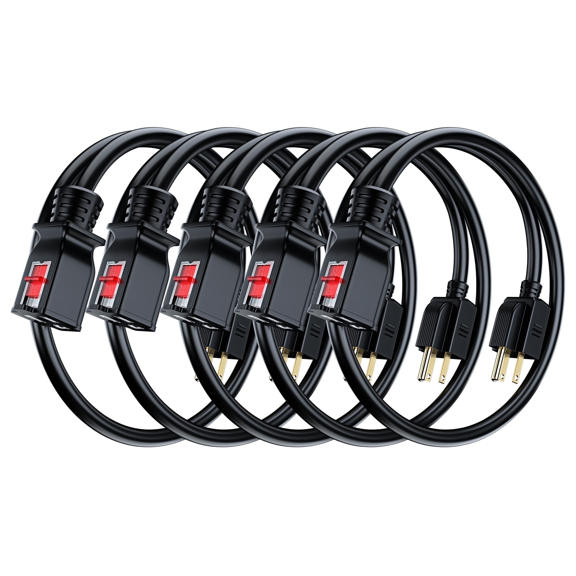 Maximm Extension Cord 1ft with New Locking Feature, Power Cable 3 Prong ...