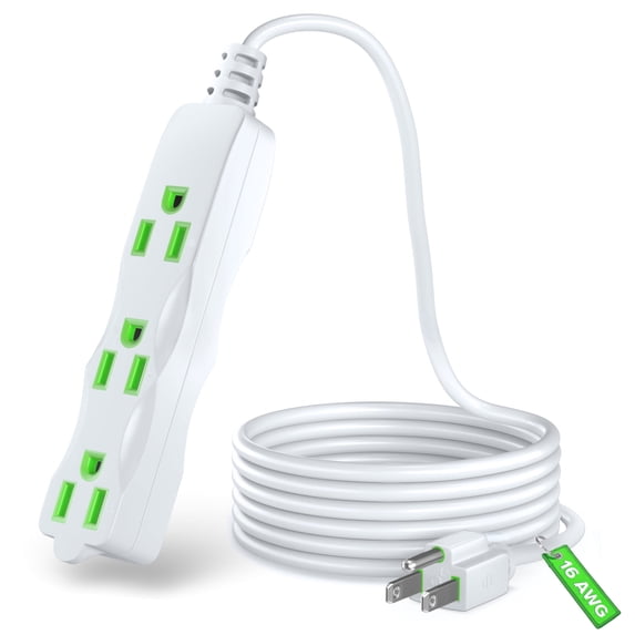 Maximm Extension Cord 6 ft, Extension Cord with Multiple Outlets (3 ...