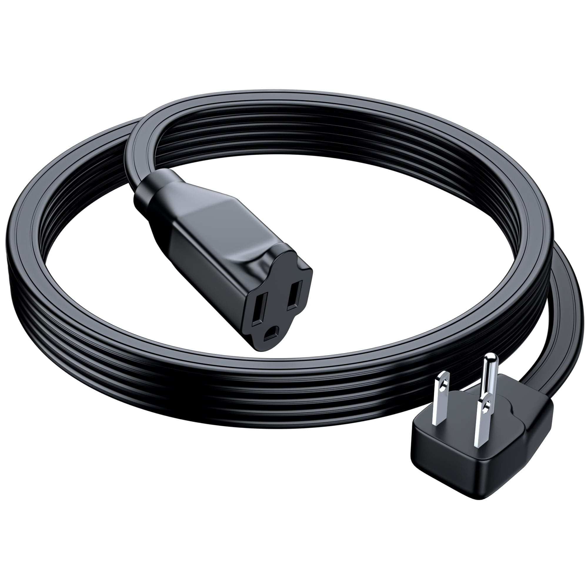 Maximm Extension Cord Heavy Duty (8 Feet) Flat Wire 3-Prong Flat Plug ...