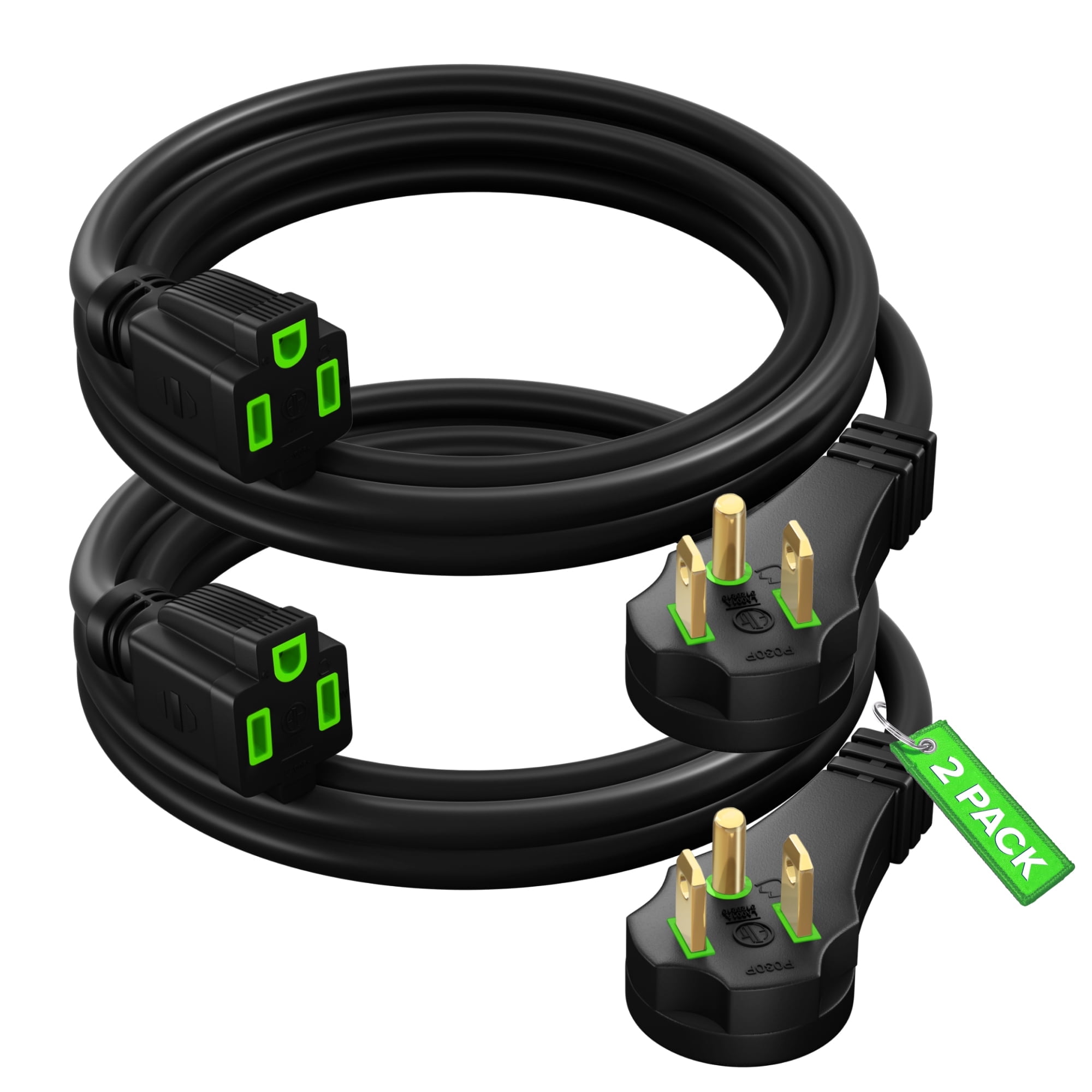 Maximm Flat Plug Extension Cord 4 ft with Slim Space-Saving Plug Design ...