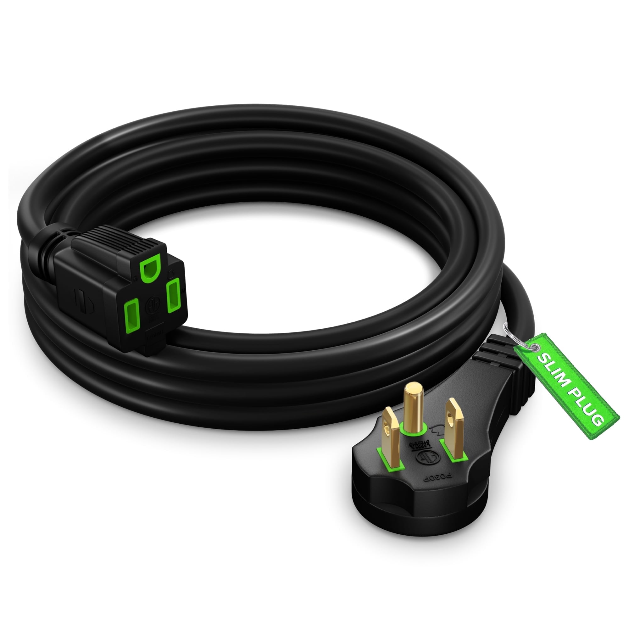 Maximm Flat Plug Extension Cord 6 ft with Slim Space-Saving Plug Design ...