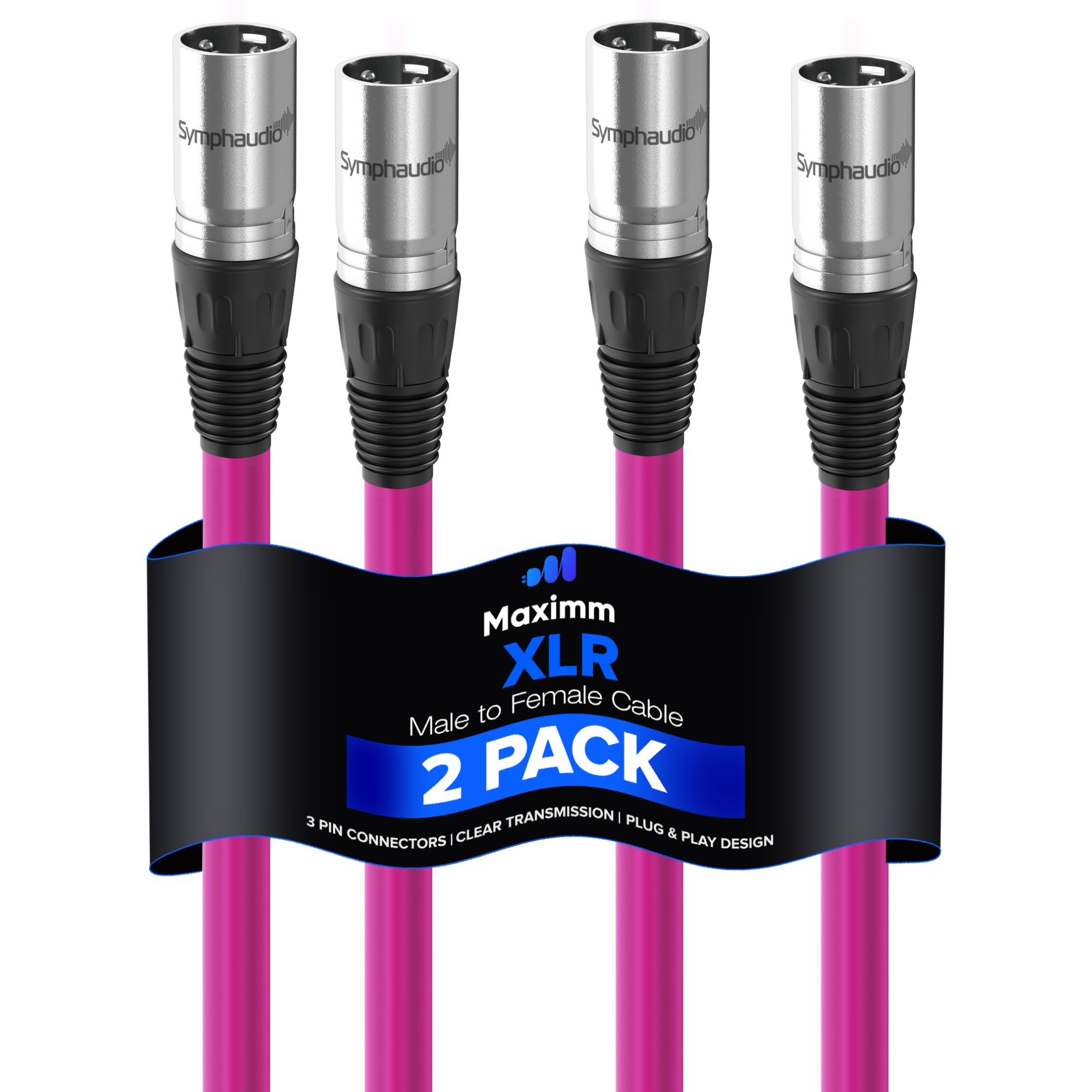 Maximm Microphone Cable, Pink Mic Cable Wire XLR Male to XLR Female ...