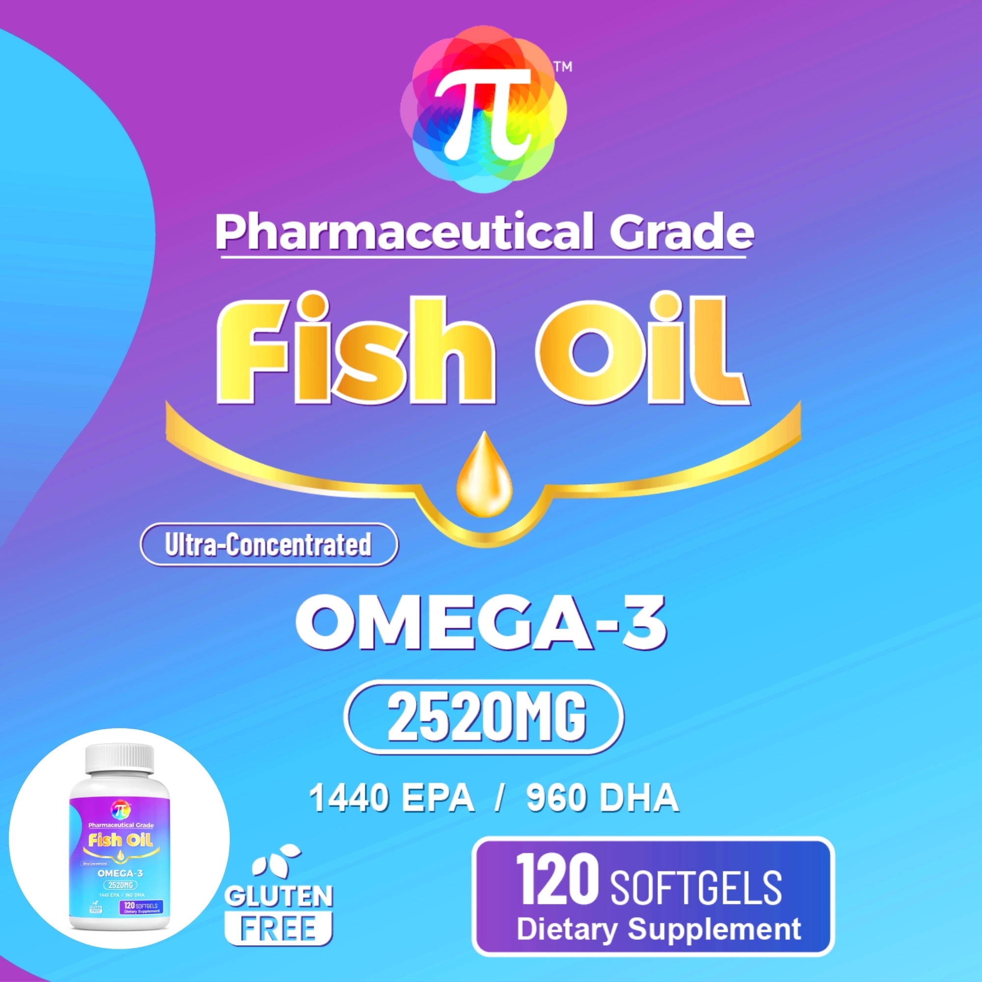 π Maximum Care Omega-3 from Fish Oil Eye Brain Bone & Heart Health ...