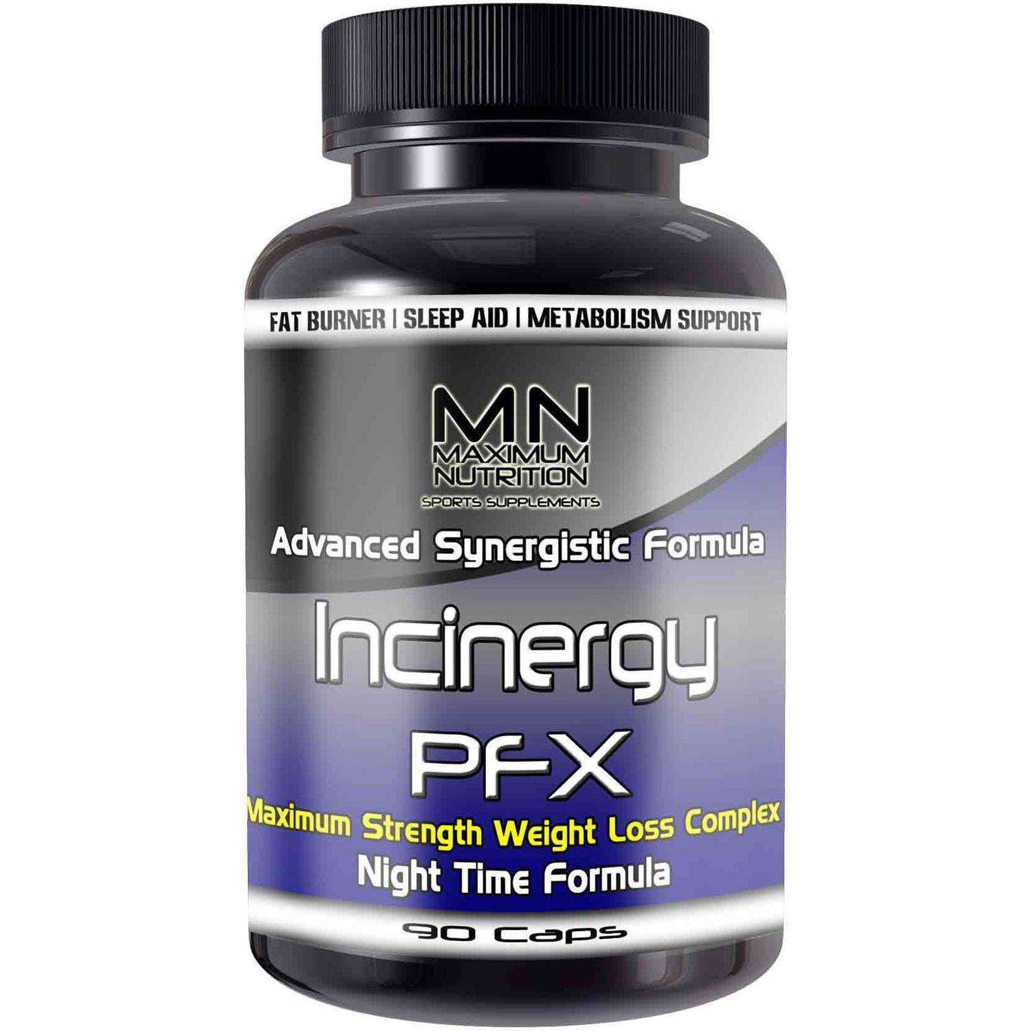 Maximum Nutrition Incinergy PFX Nighttime Weight Loss Complex Dietary ...
