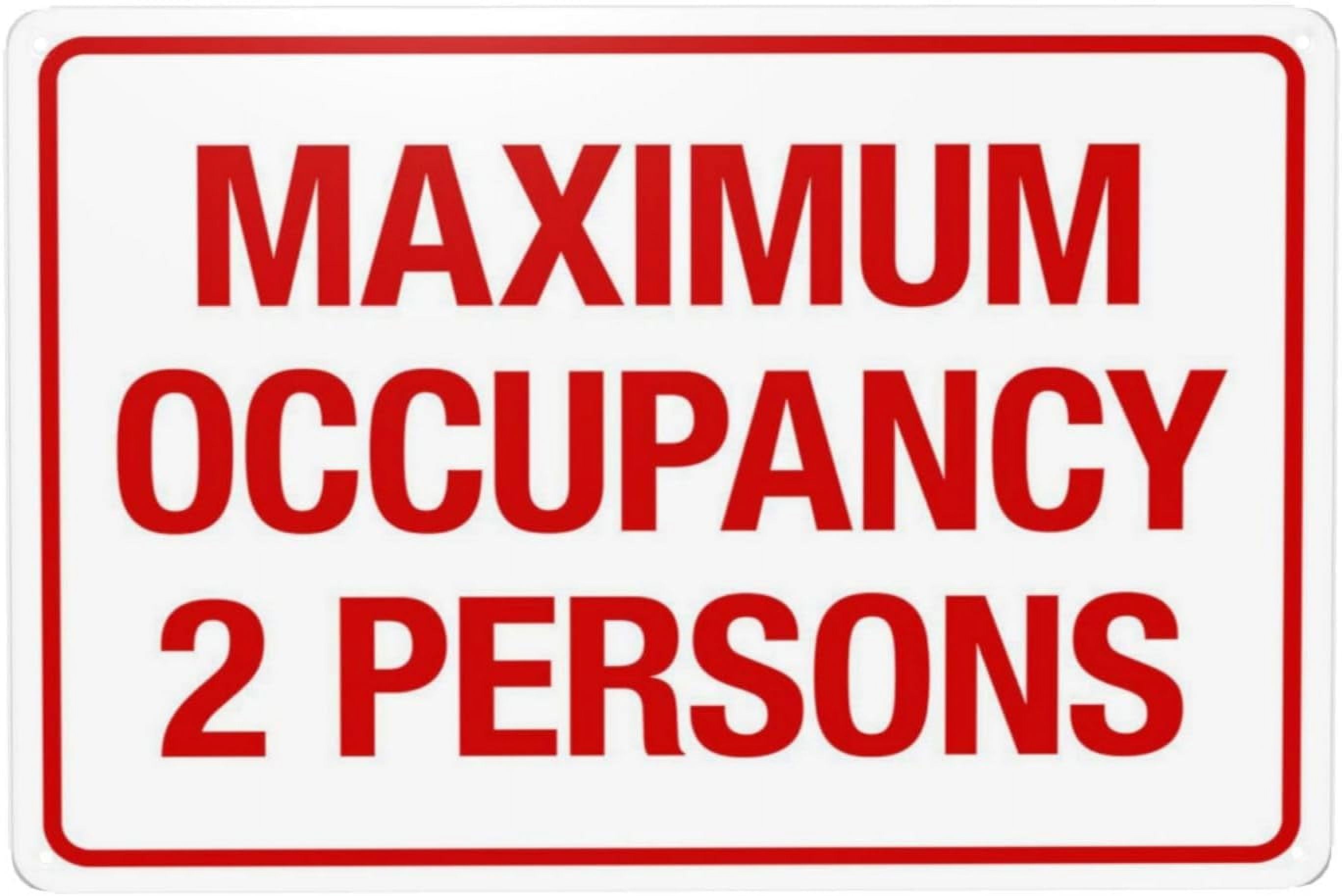 Maximum Occupancy 8 Persons Warning Sign, Business Security Metal Tin ...