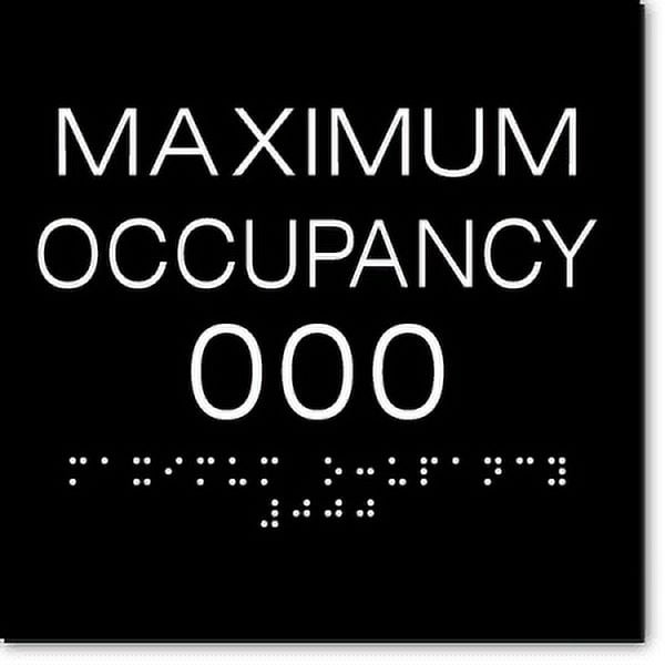 Maximum Occupancy Sign-Black / White (1 Unit) - Walmart Business Supplies