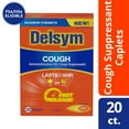 Maximum Strength Delsym Cough Suppressant, Fast Release Caplets, lasts up to 8 hour day or night ...