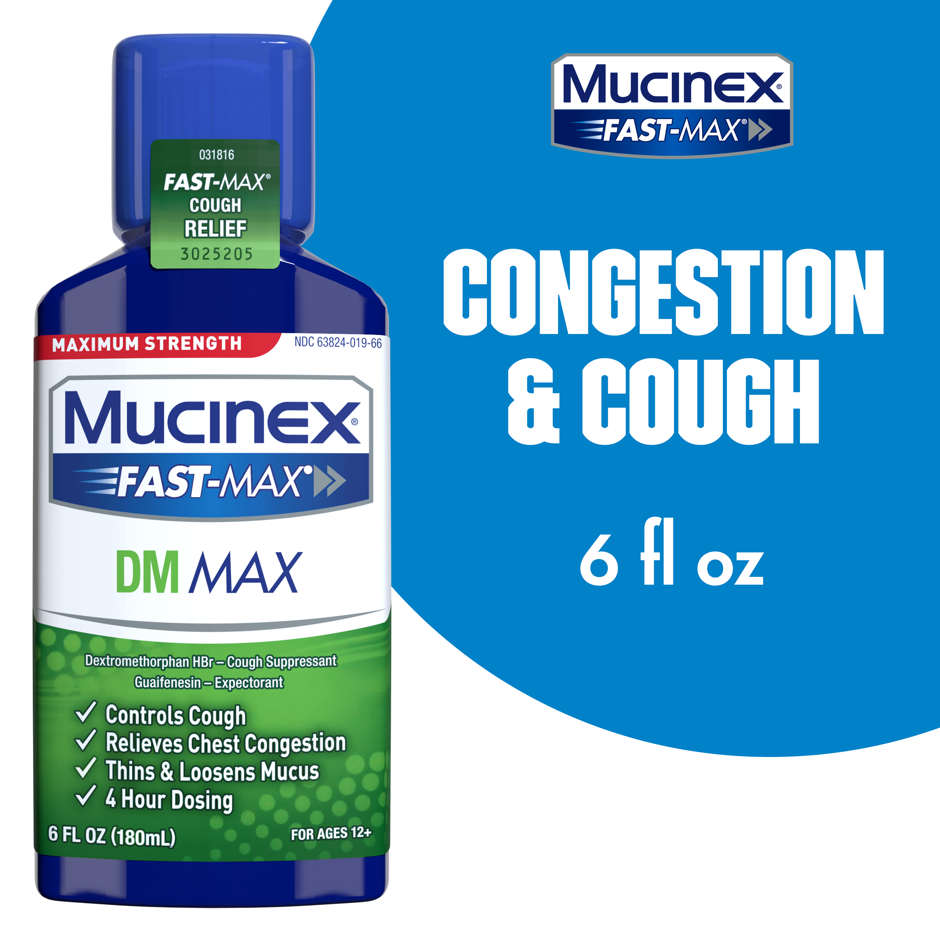 Maximum Strength Mucinex Fast Max DM Max Liquid 6 Fl Oz Controls Maximum Strength Mucinex Fast Max DM Max Liquid 6 Fl Oz Controls