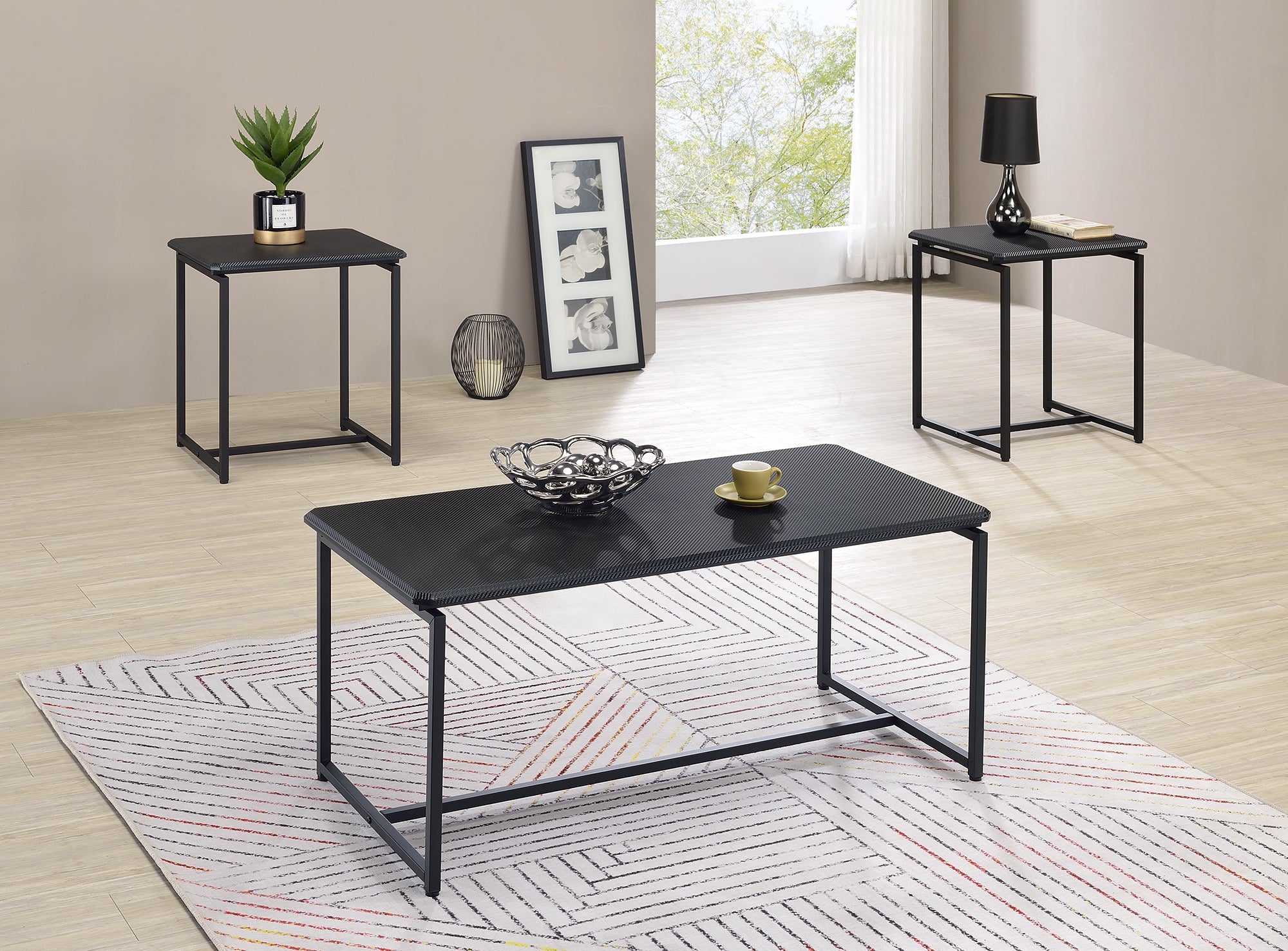 Maximus Coffee Table Set of 3 - Black - Walmart.com