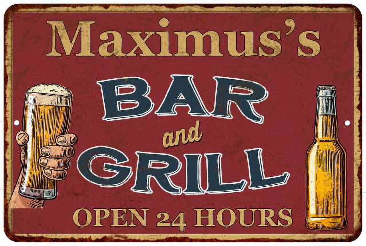 Maximus's Red Bar and Grill Rustic Sign Decor 8x12 208120045866 ...