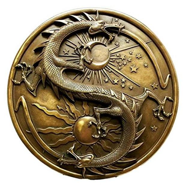 Maxine Miller Double Dragon Alchemy in Robust Yin Yang Astrology Wall ...