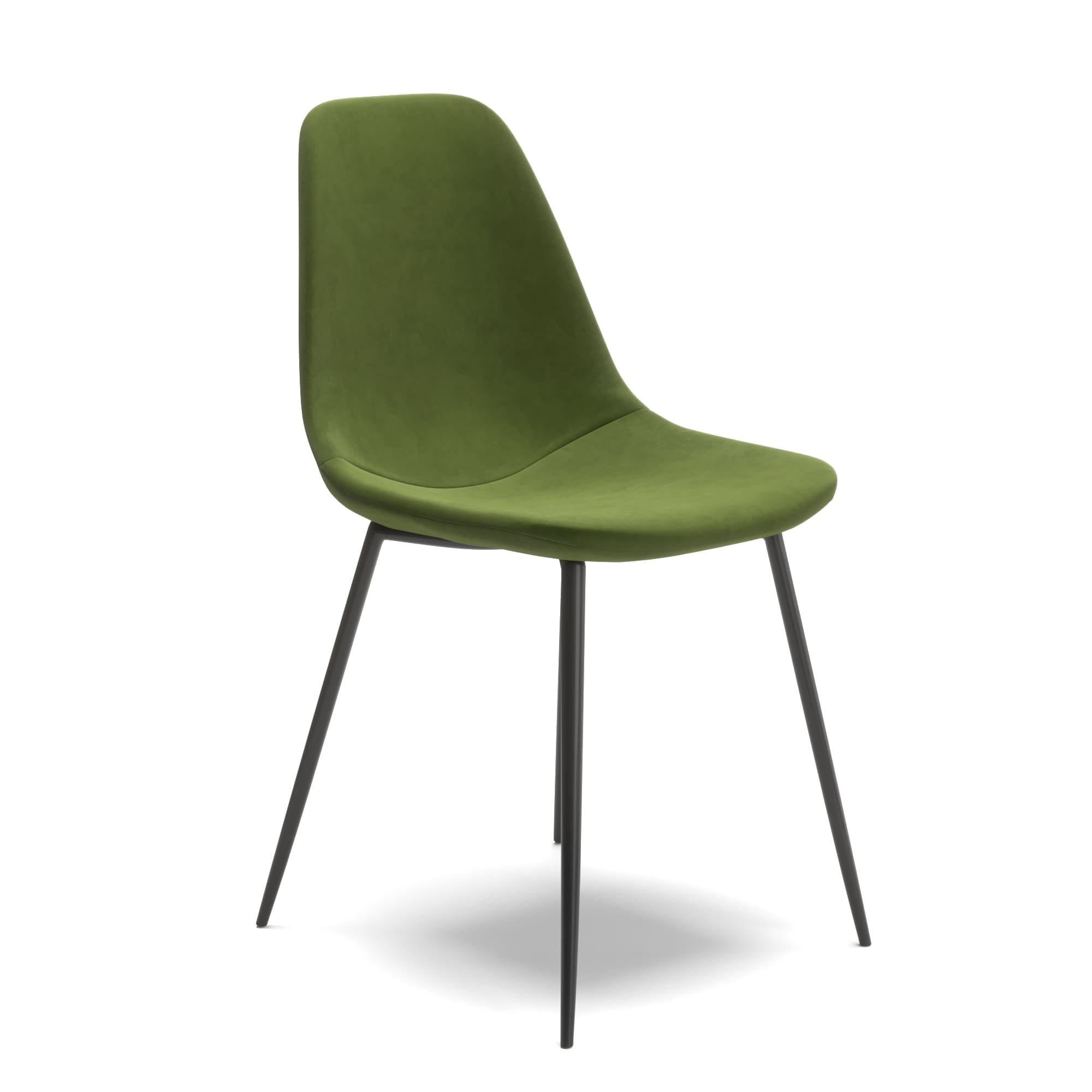 Maxine Velvet Side Chairs (Set of 2) Forest Performance - Walmart.com