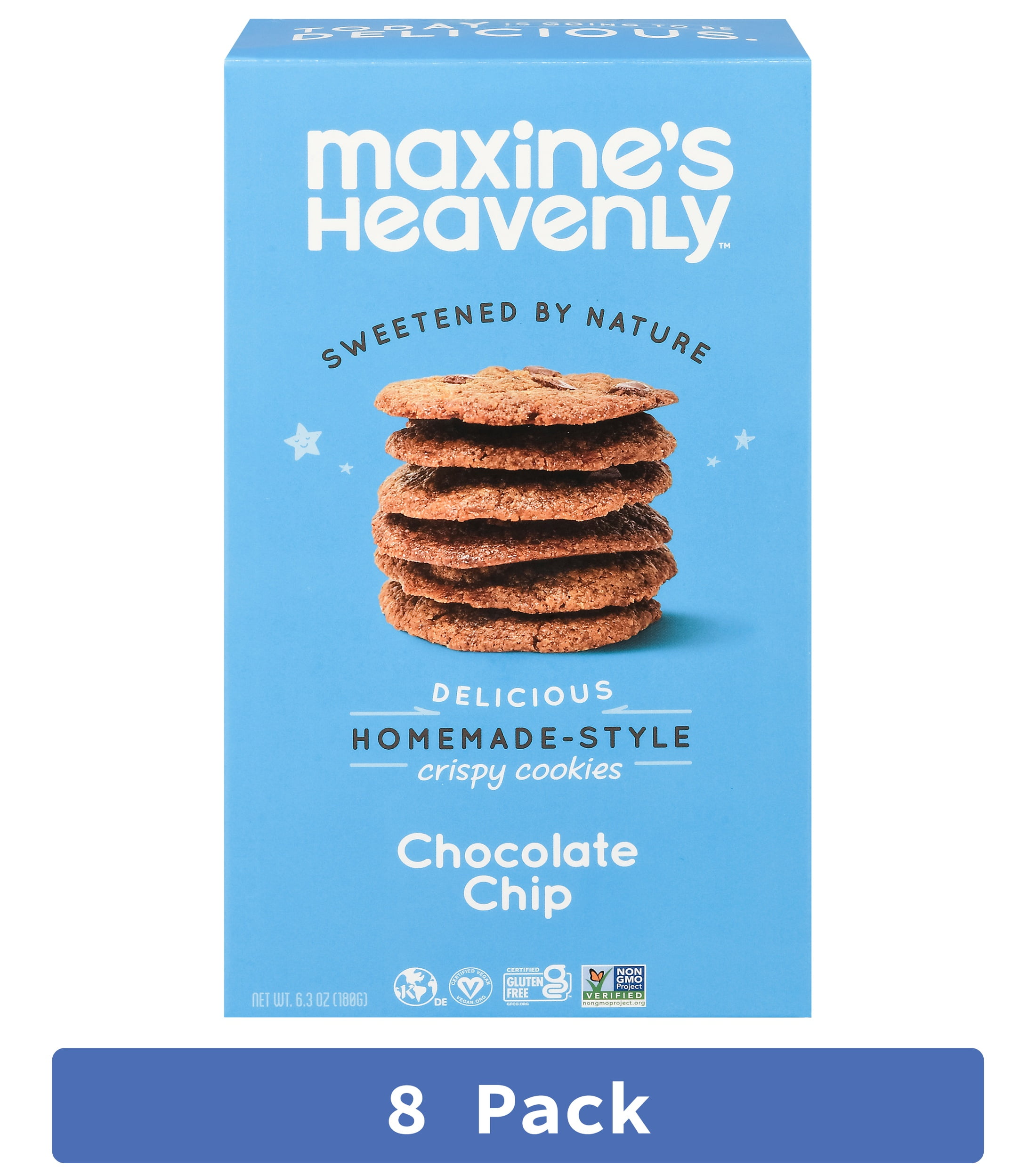 Maxine's Heavenly Cookie Chocolate Chip Crispy 6.3 oz (Pack of 8 ...