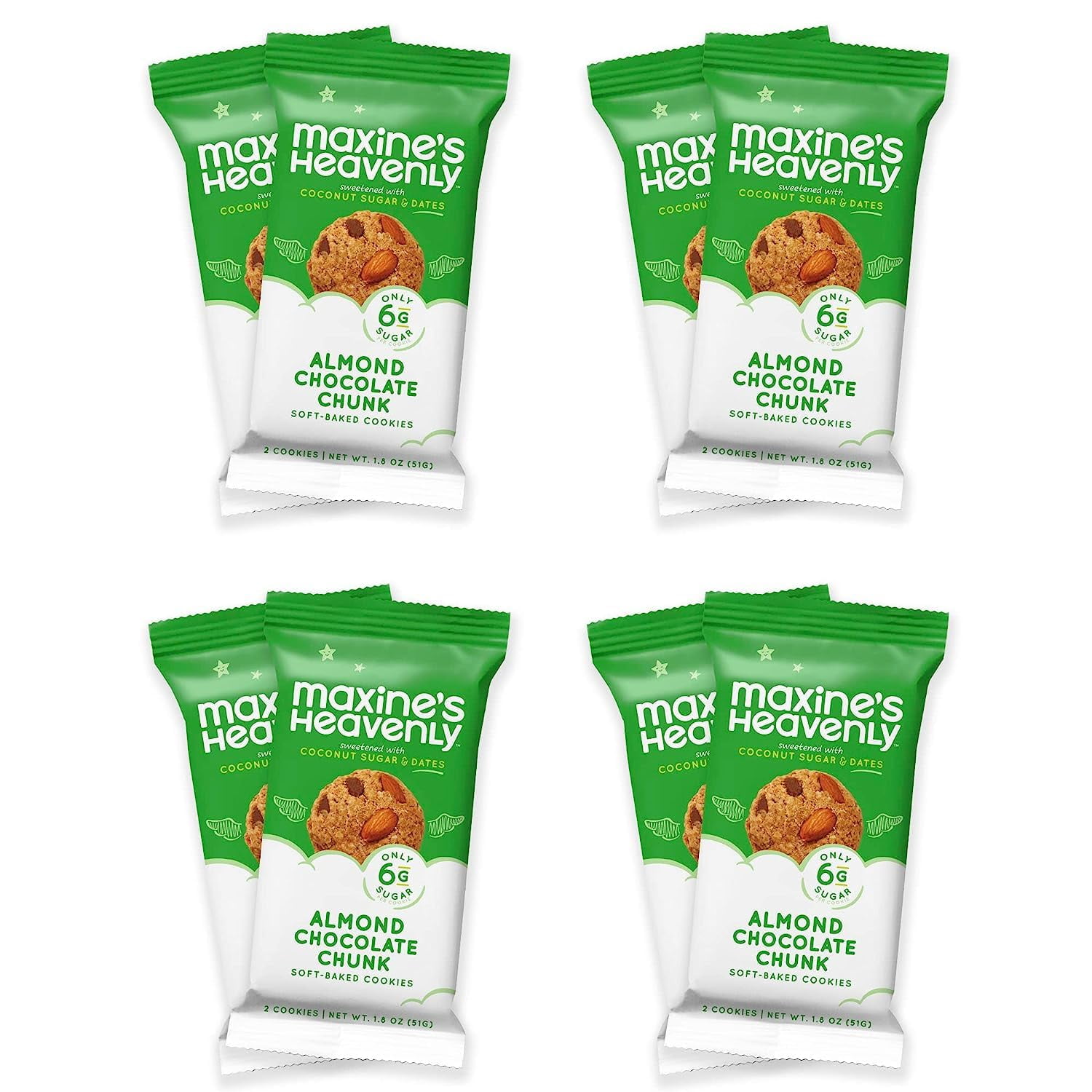 Maxine's Heavenly Gluten Free YYF14 Cookie Packs - Soft Baked Almond Chocolate Chunk | Healthy ...