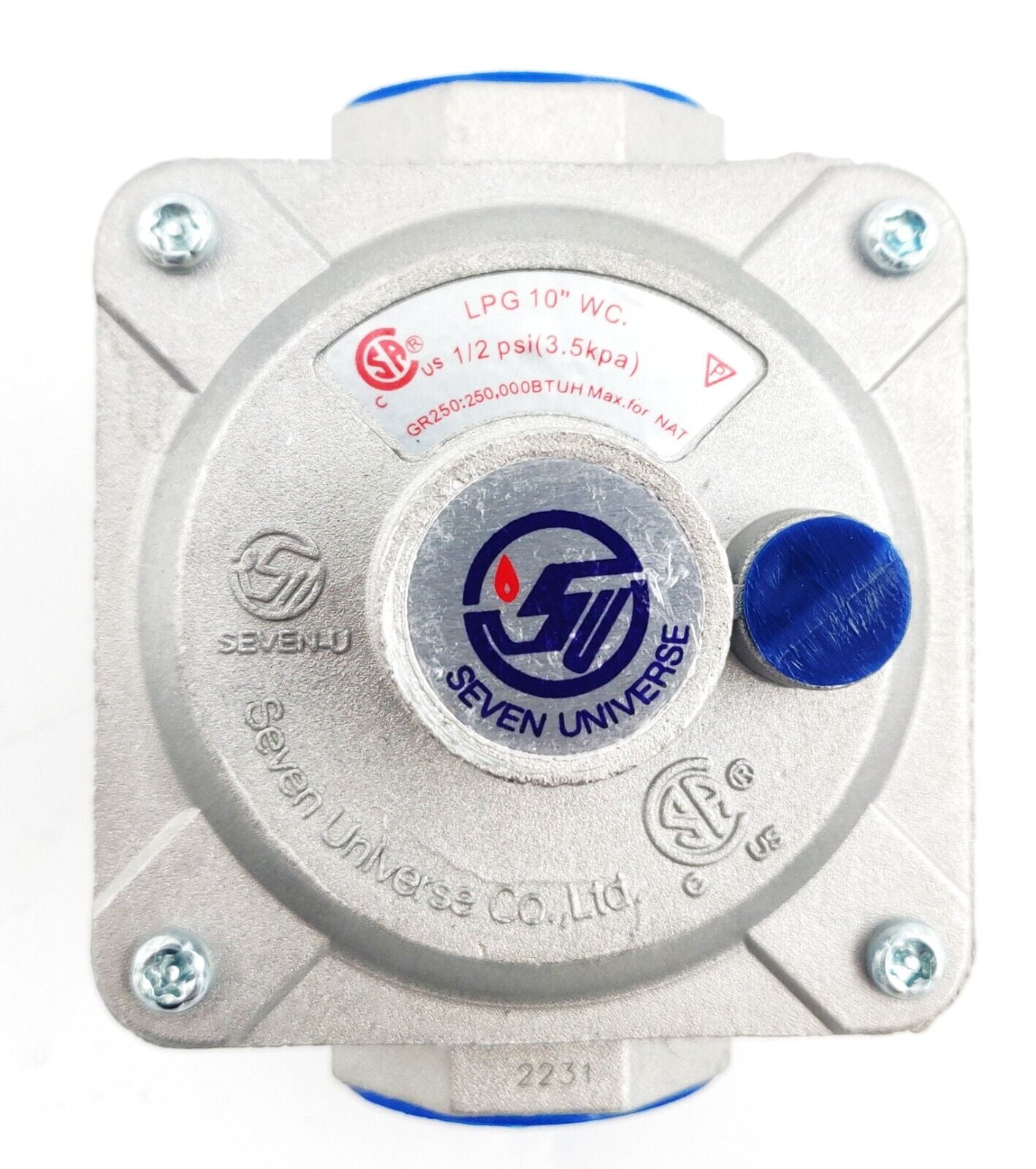 Maxitrol Pressure RV48L Regulator Liquid Propane (LP) 3/4" NPT 1/2" PSI ...