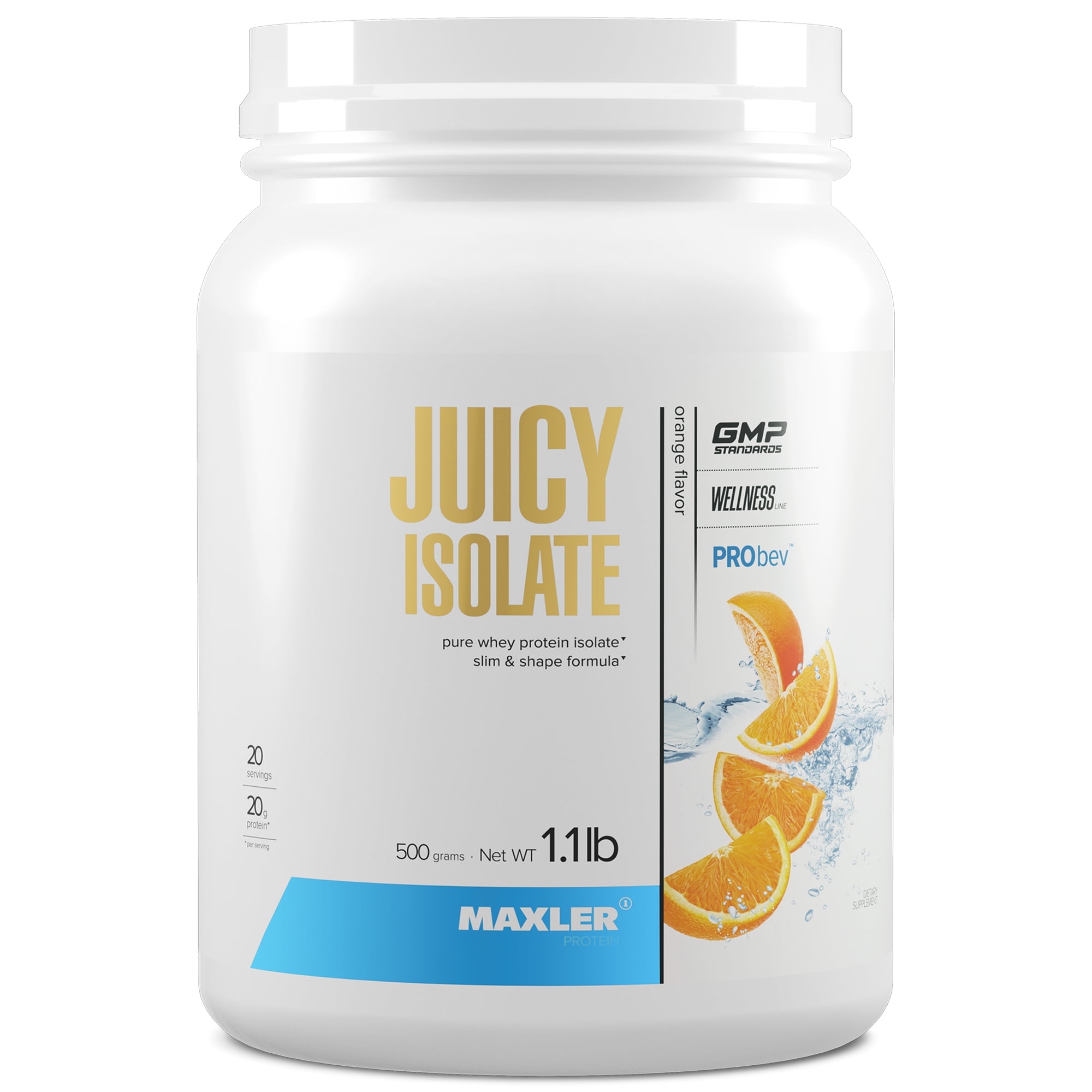 Maxler Juicy Isolate Protein Powder - Clear Whey Isolate - Orange 1.1lb ...