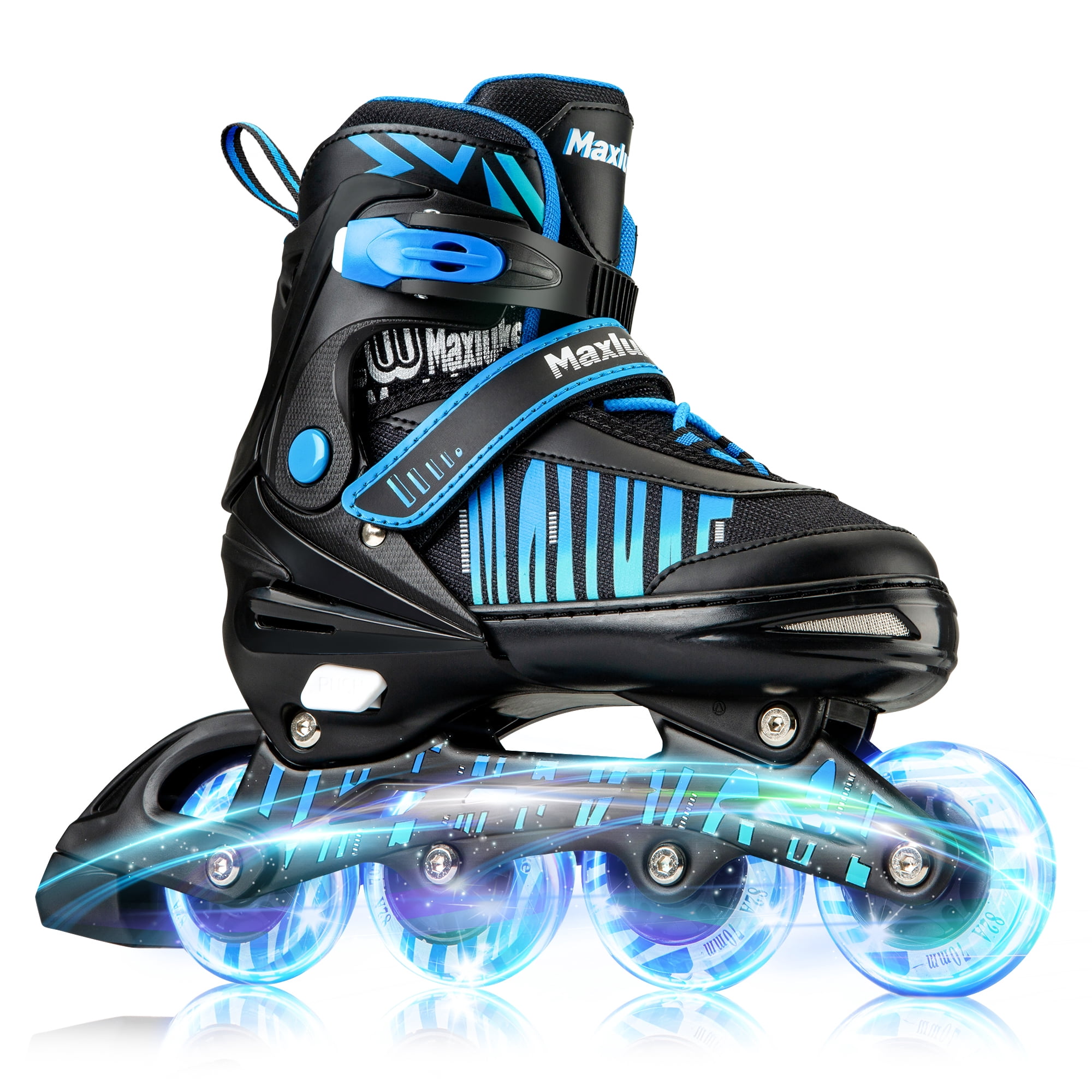Maxluke Adjustable Kids Inline Skates for Girls Boys Ages 4-12, Fun ...