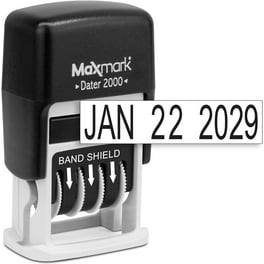 Office Stamps & Daters Shiny Self-Inking Rubber Date Stamp S-300 - Mini ...